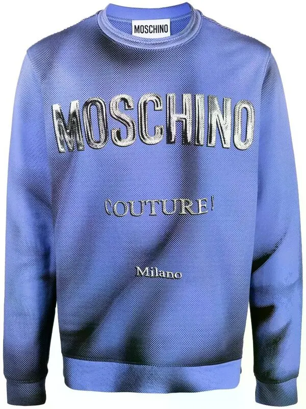 Moschino Print Sweatshirt - Blue