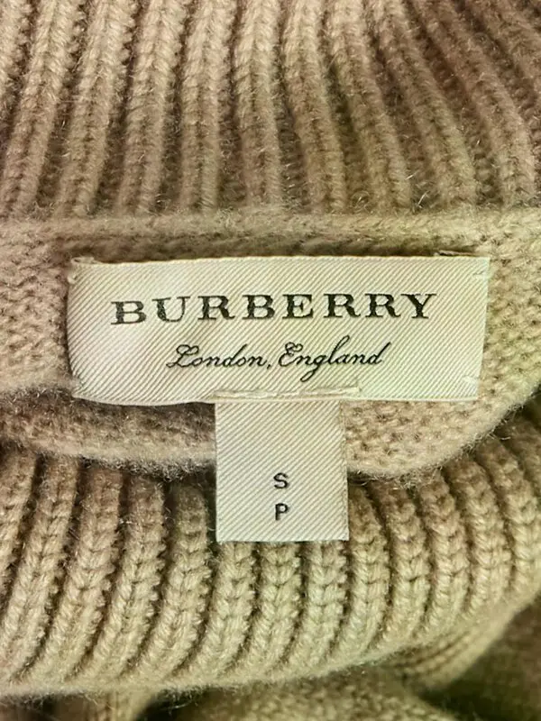 Burberry Beige Cashmere Roll Neck Sweater