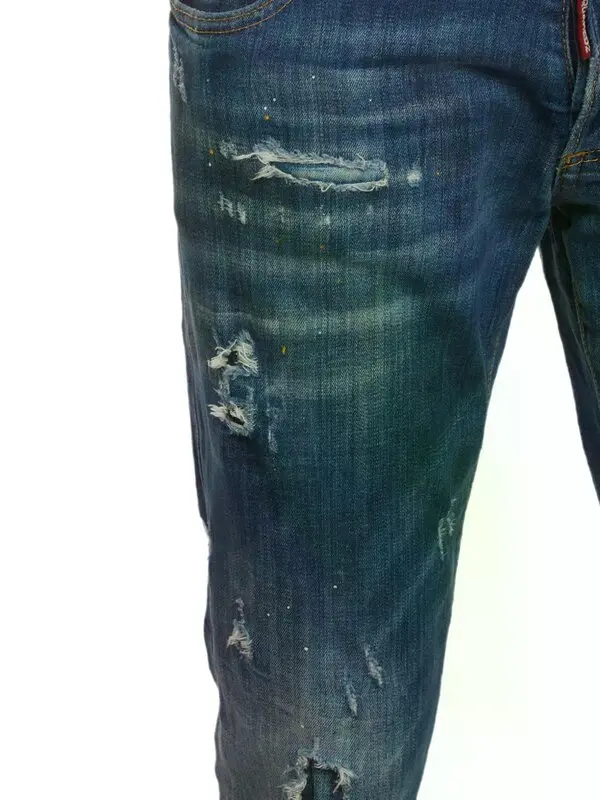 Dsquared2 Paint Splatter Distressed Slim-fit Jeans