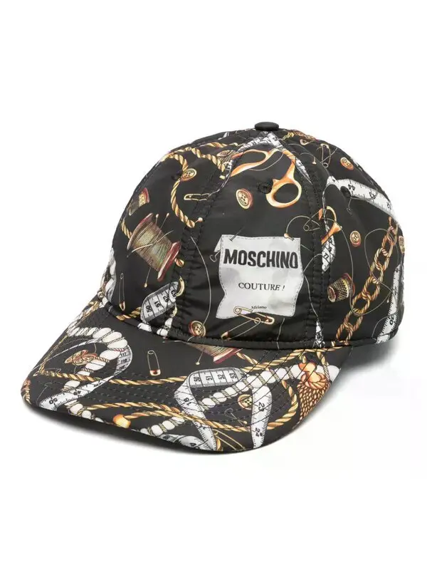 Moschino Barocco Print Baseball Cap - Black