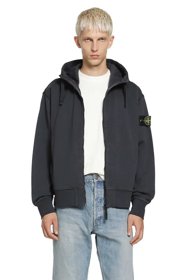 Stone Island 6100009 Zip-up Hoodie - Blue
