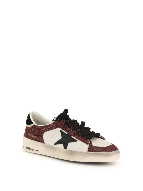 GOLDEN GOOSE Stardan Leather Sneakers With Rhinestone Embellishments