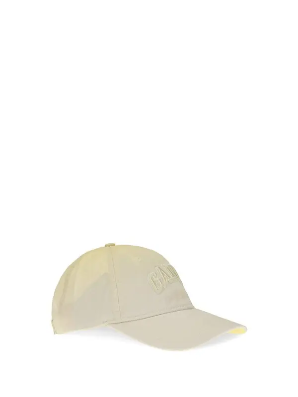 GANNI Cotton Baseball Cap With Logo - Multicolor