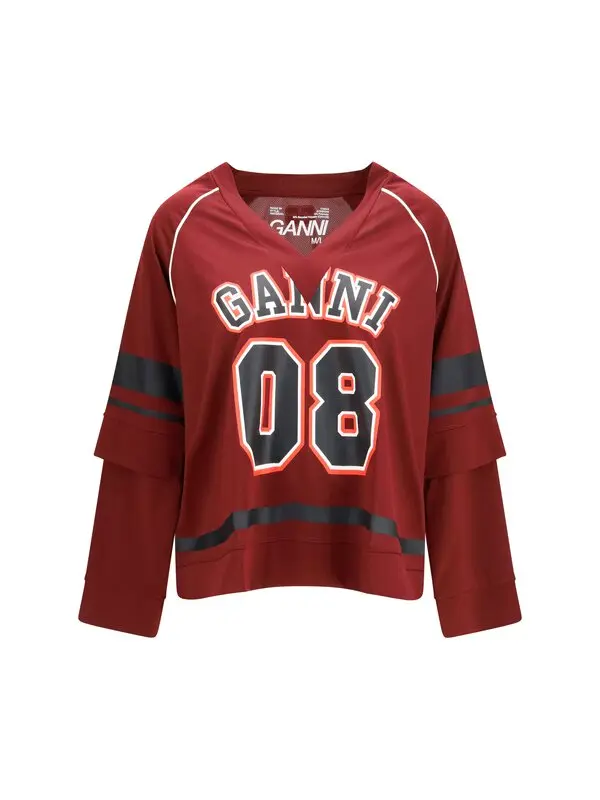 GANNI Cocora Double-layer Graphic T-shirt - Multicolor