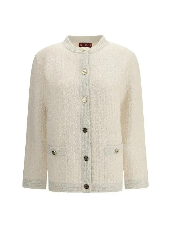 Gucci Bouclé Lamé Wool Cardigan - Multicolor