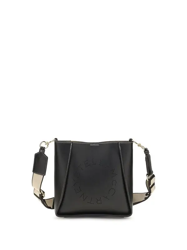 Stella McCartney Logo Cut-out Shoulder Bag - Black