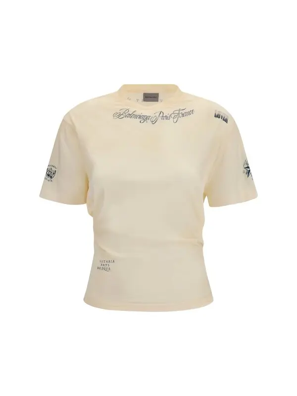 Balenciaga Crewneck T-shirt With Graphic Print - Multicolor