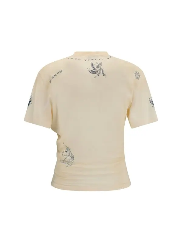 Balenciaga Crewneck T-shirt With Graphic Print - Multicolor