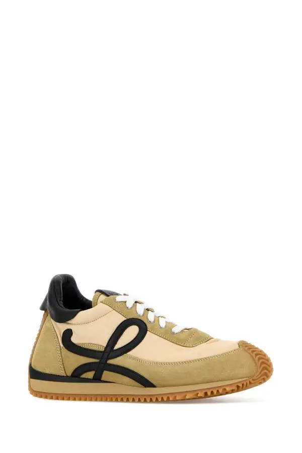 Loewe Two-tone Fabric And Suede Flow Runner 2.0 Sneakers