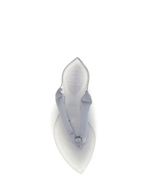 Alaïa Satin Flip-flop Sandals - Gray