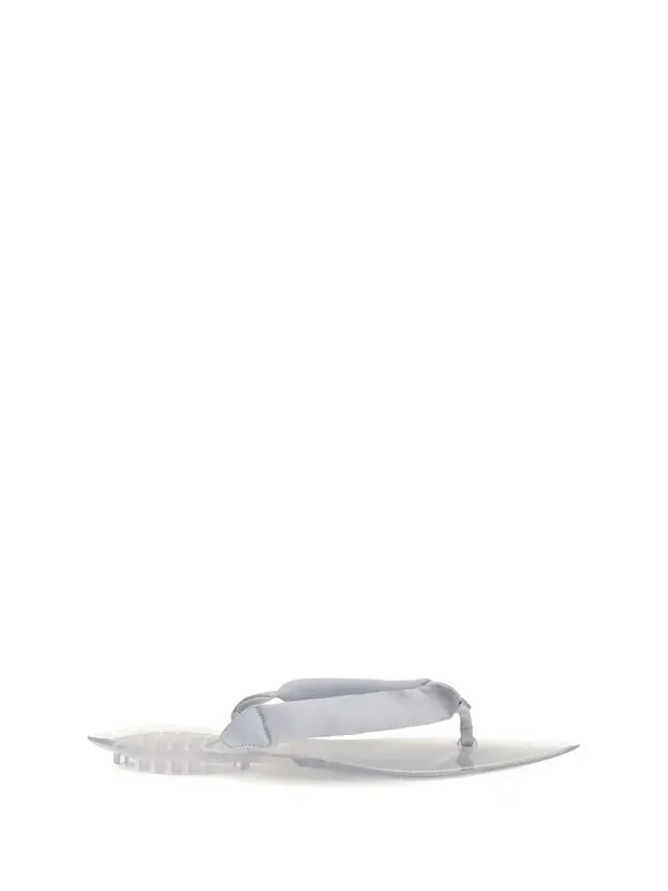 Alaïa Satin Flip-flop Sandals - Gray