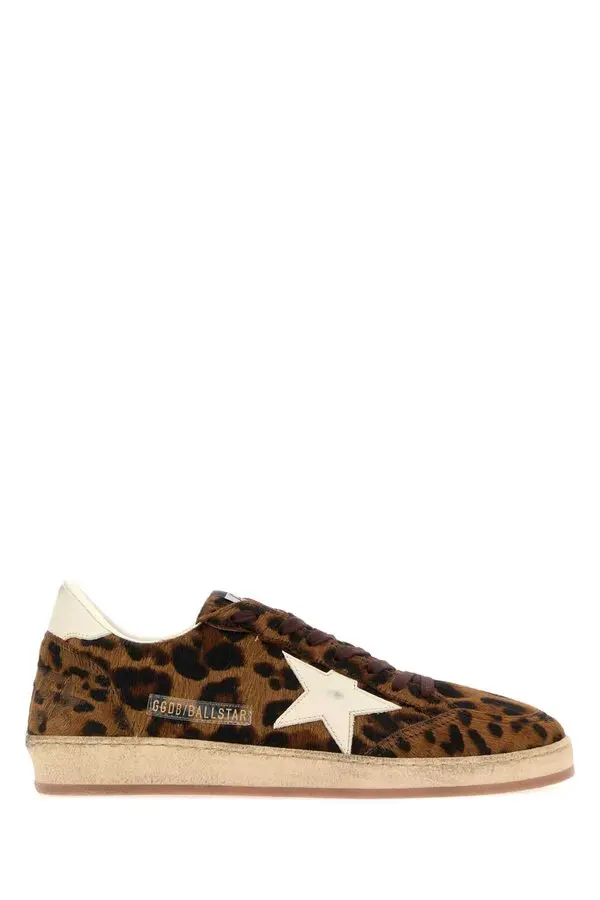GOLDEN GOOSE Printed Calf Hair Ball Star Sneakers - Multicolor