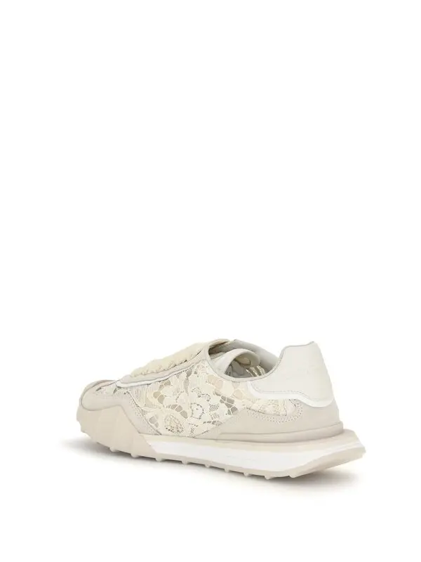 Dolce & Gabbana Leather And Lace Sneakers - Multicolor