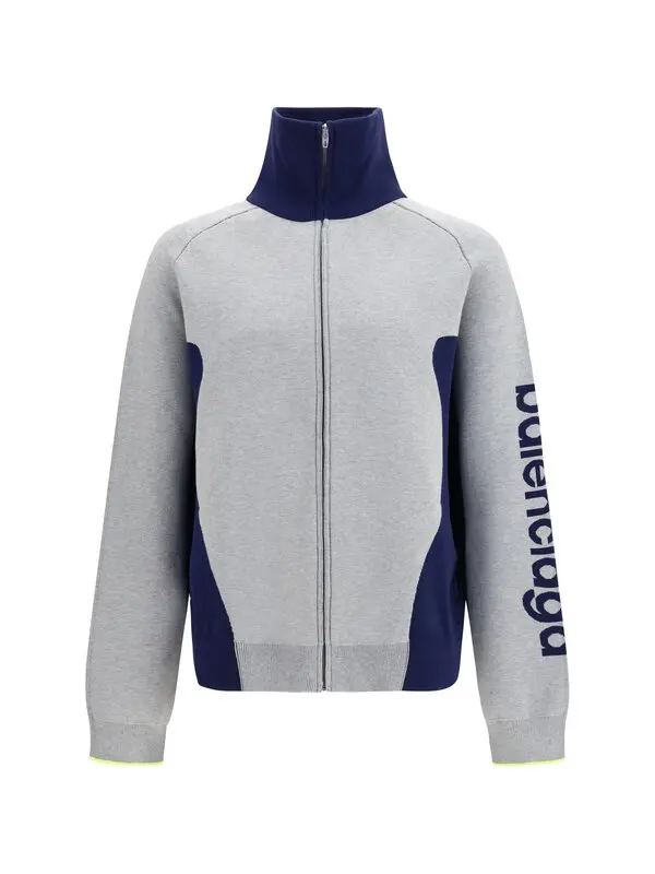 Balenciaga Bodys Zip Knit Sweater - Gray
