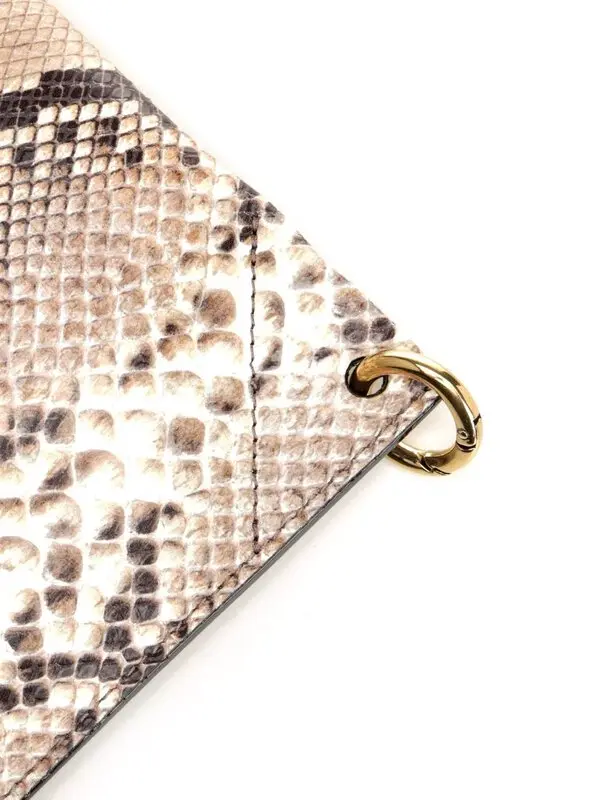 Chloé Spin Clutch Bag In Python Effect Leather - Multicolor