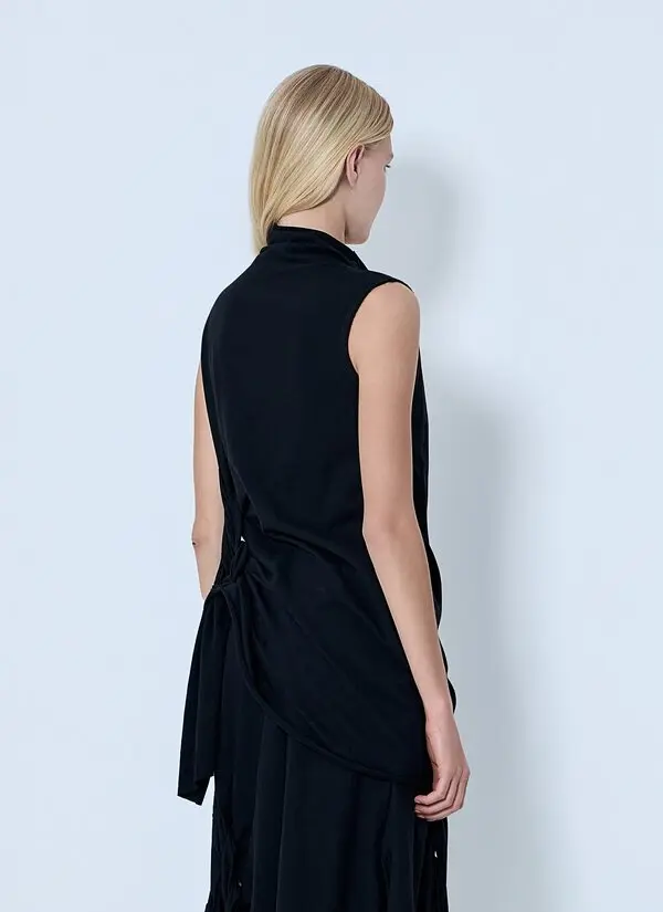 Yohji Yamamoto High Twisted French Terry Braided Top
