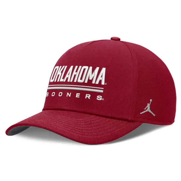 Nike Oklahoma Sideline Practice Rise Jordan Brand Dri-fit College Adjustable Hat - Red