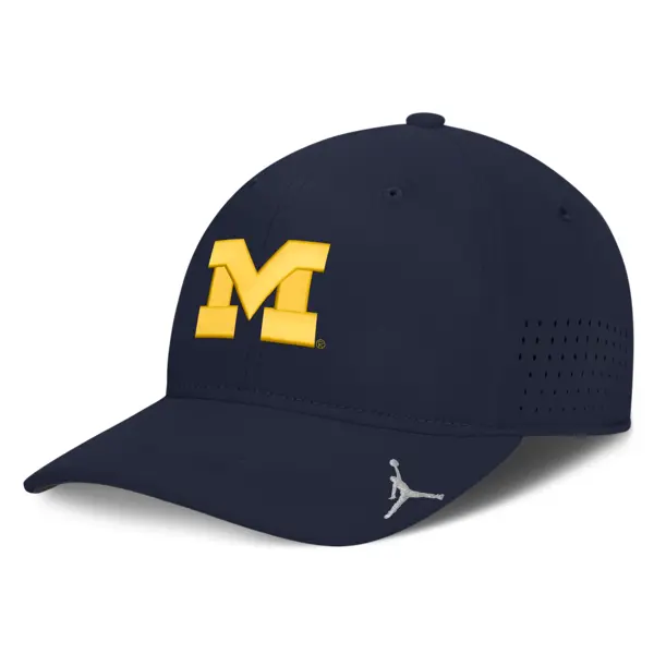Nike Jordan Brand Michigan Sideline Practice Baseball Cap - Blue