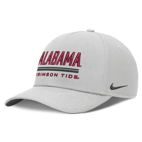 Nike Alabama Sideline Practice Rise Dri-fit College Adjustable Hat - Grey