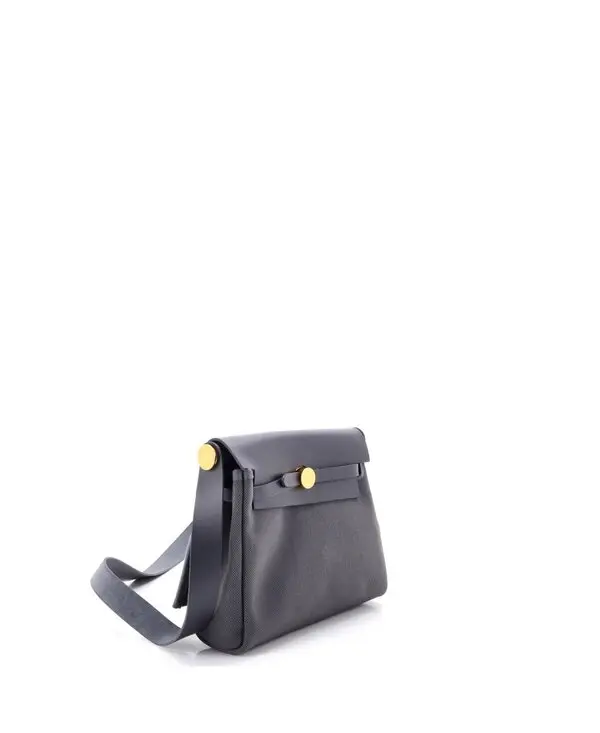 Hermès 20 Herbag Zip Toile And Leather - Gray