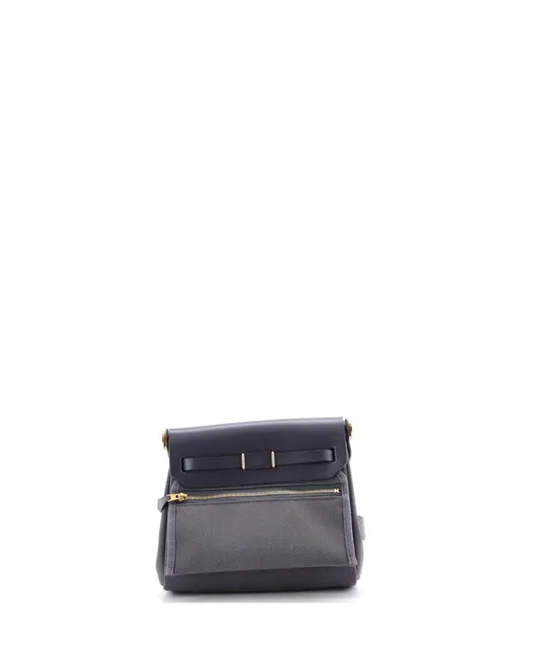 Hermès 20 Herbag Zip Toile And Leather - Gray