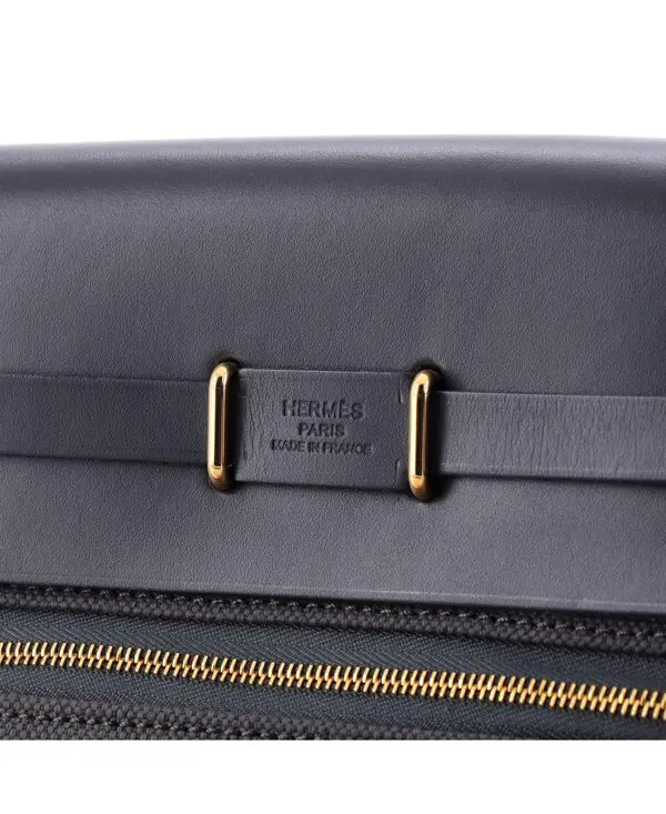 Hermès 20 Herbag Zip Toile And Leather - Gray