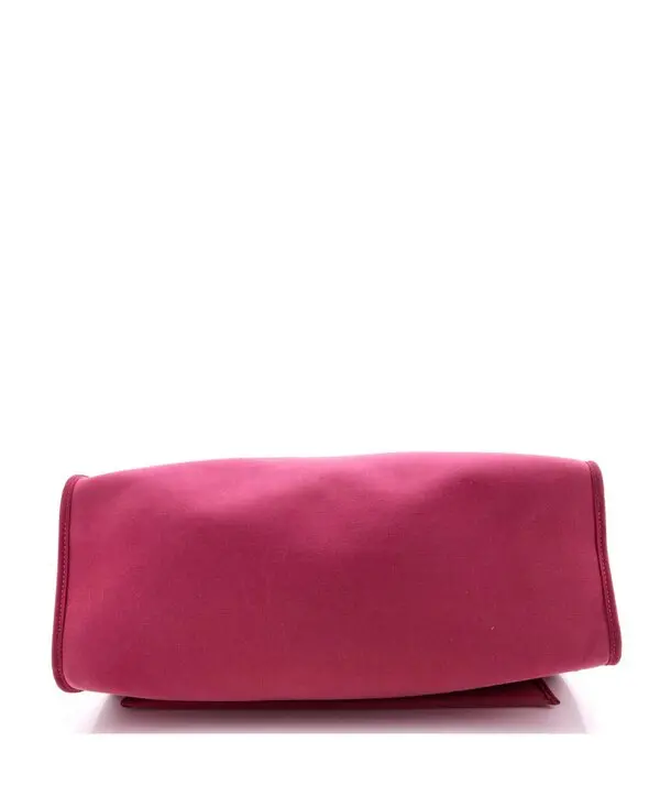 Hermès 39 Herbag Zip Leather And Toile - Pink
