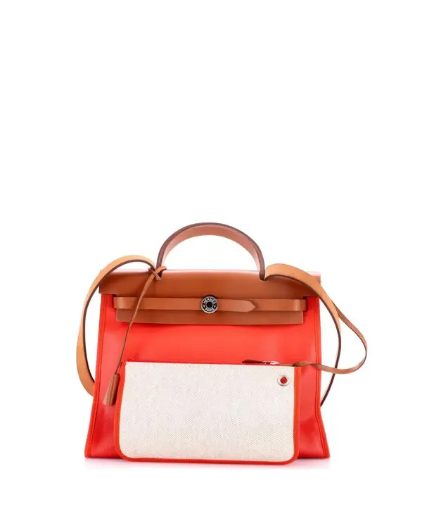 Hermès 31 Herbag Zip Berline Vache Canvas And Leather