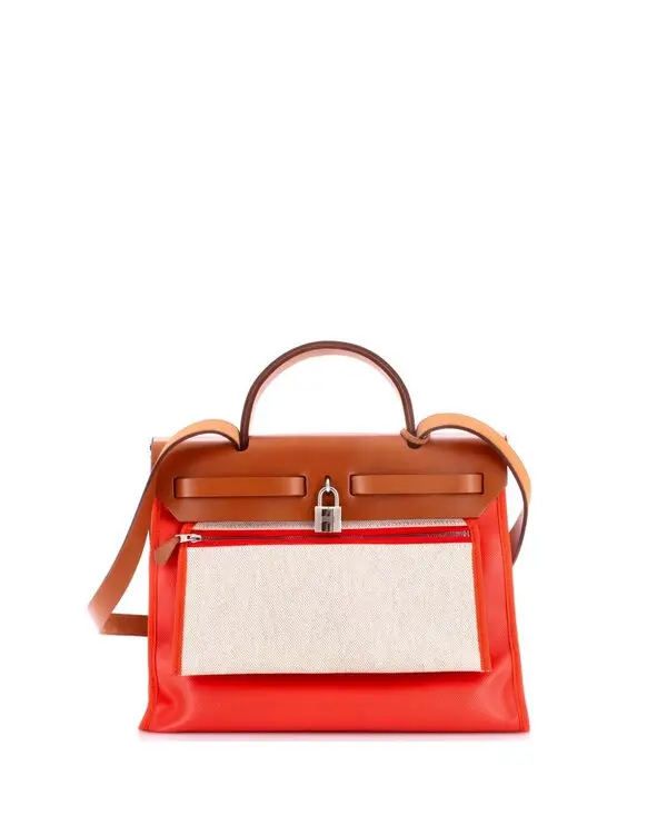 Hermès 31 Herbag Zip Berline Vache Canvas And Leather