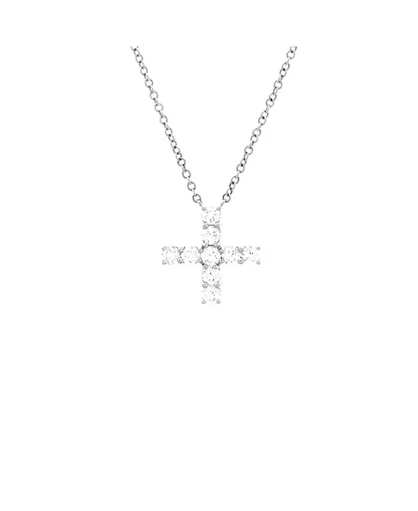 HARRY WINSTON Mini Cross Diamond Pendant Necklace