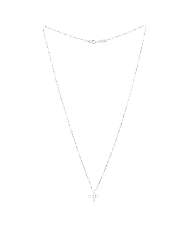 HARRY WINSTON Mini Cross Diamond Pendant Necklace