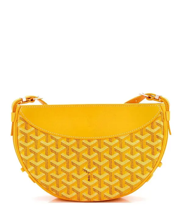 Goyard Hirondelle Shoulder Bag Coated Canvas And Leather - Yellow