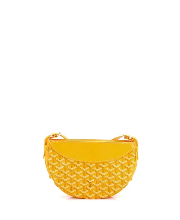 Goyard Hirondelle Shoulder Bag Coated Canvas And Leather - Yellow
