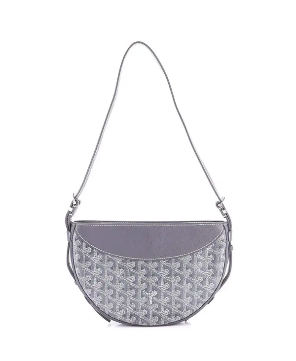 Goyard Hirondelle Shoulder Bag Coated Canvas And Leather - Gray