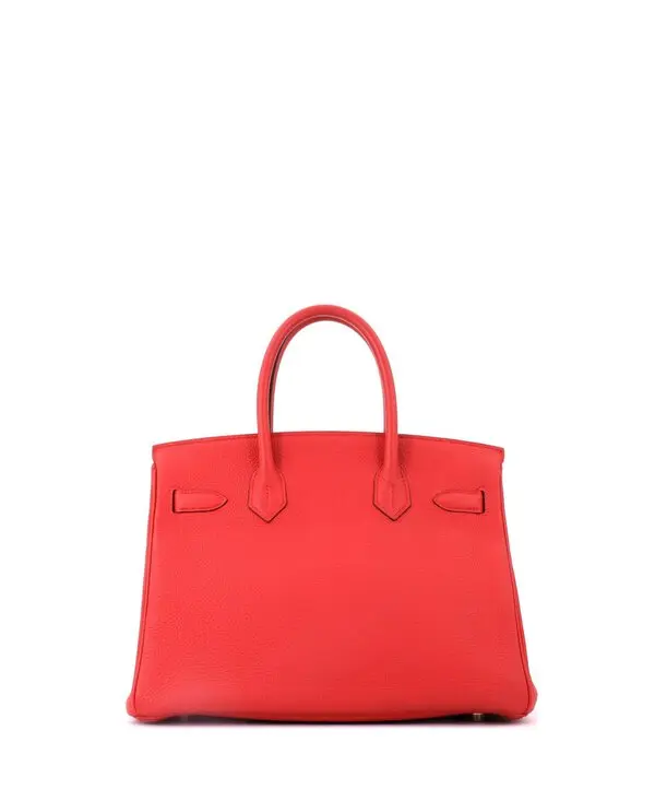 Hermès Birkin 30 Handbag Red Togo With Gold Hardware - Geranium