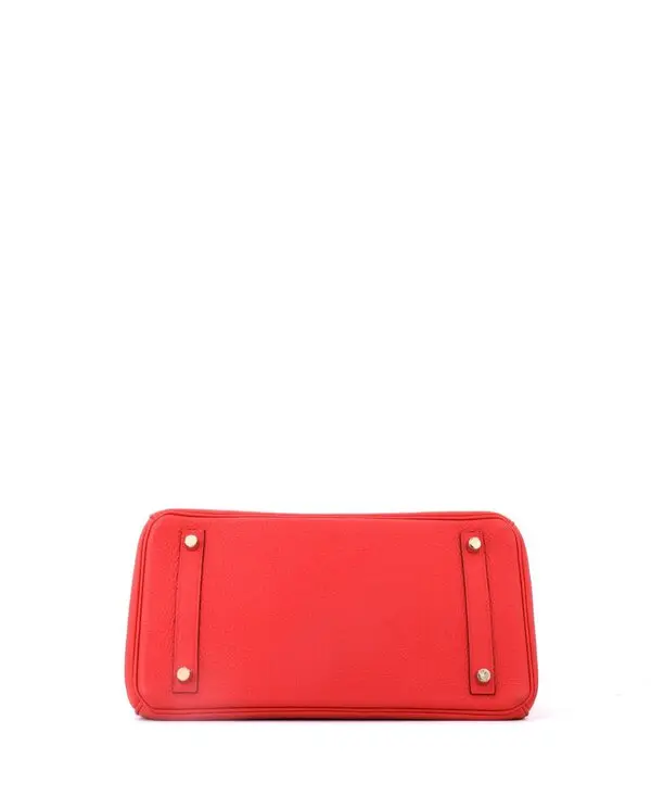 Hermès Birkin 30 Handbag Red Togo With Gold Hardware - Geranium