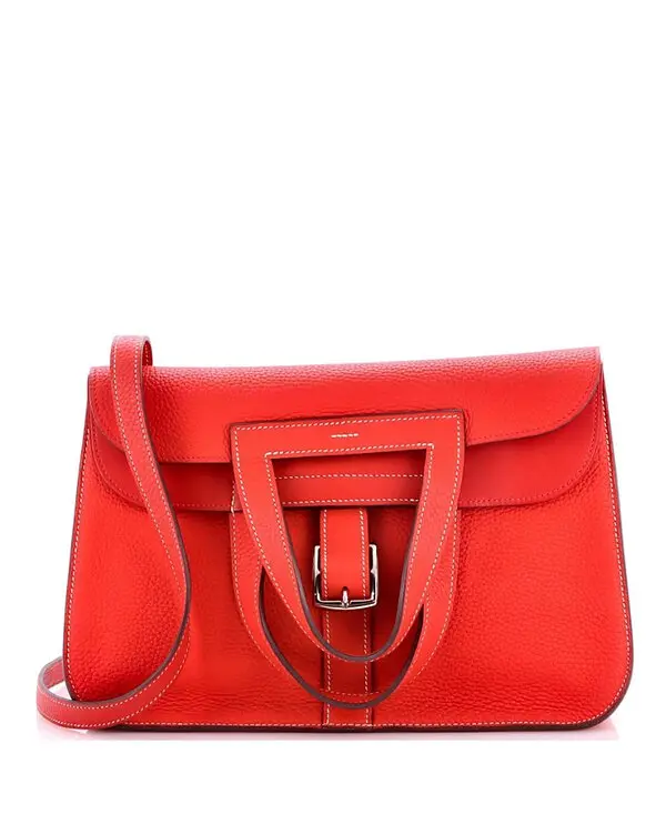 Hermès 31 Halzan Bag Clemence - Red