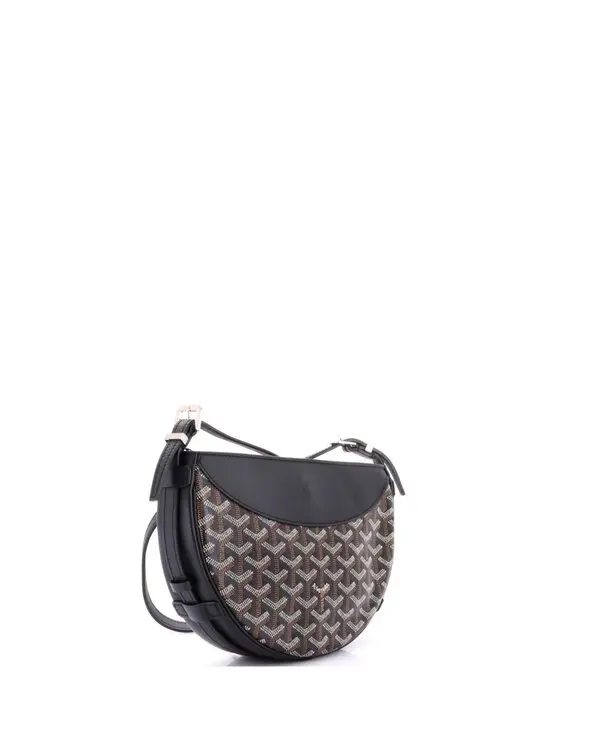 Goyard Hirondelle Shoulder Bag Coated Canvas And Leather - Black