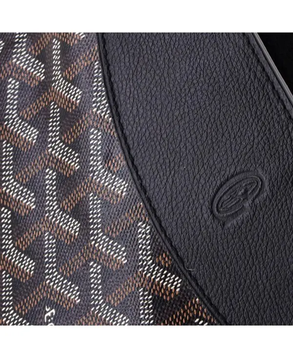 Goyard Hirondelle Shoulder Bag Coated Canvas And Leather - Black