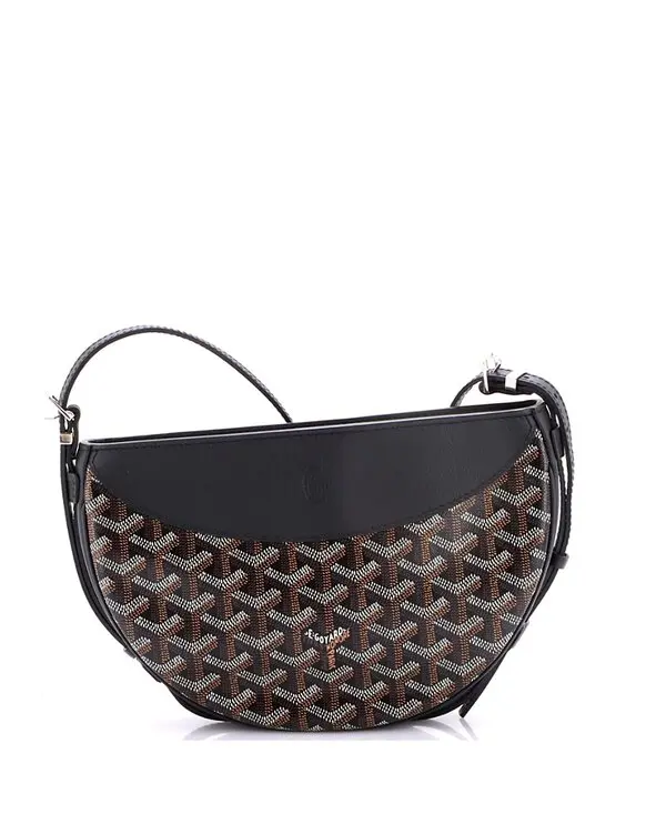 Goyard Hirondelle Shoulder Bag Coated Canvas And Leather - Black
