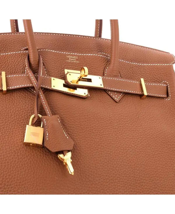 Hermès Birkin 30 Handbag Brown Togo With Hardware - Gold