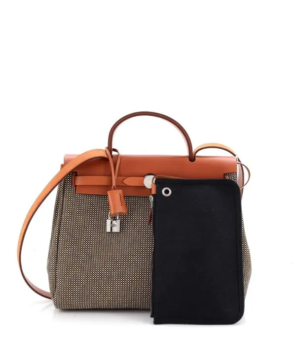 Hermès 31 Herbag Zip Criss Viking Toile And Leather