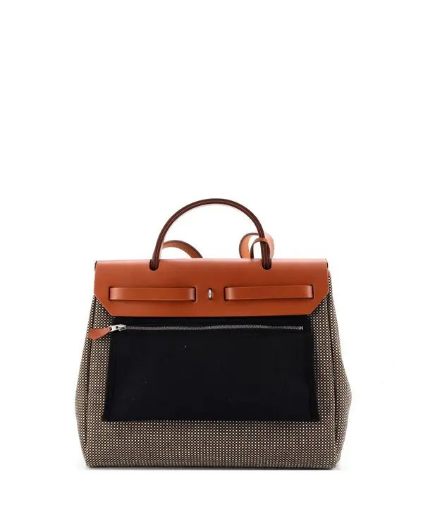Hermès 31 Herbag Zip Criss Viking Toile And Leather