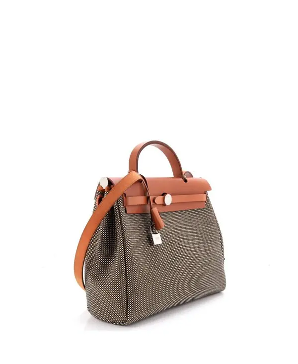 Hermès 31 Herbag Zip Criss Viking Toile And Leather