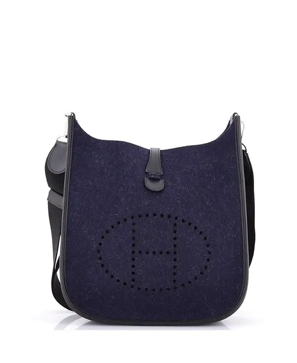 Hermès Pm Evelyne Bag Gen Iii Felt - Blue