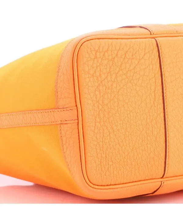 Hermès 36 Garden Party Zip Tote Toile And Leather - Orange