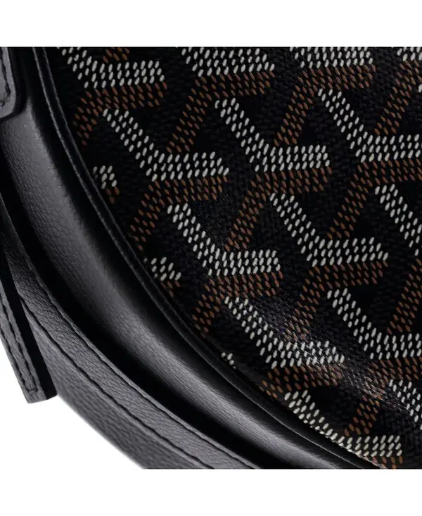 Goyard Hirondelle Shoulder Bag Coated Canvas And Leather - Black