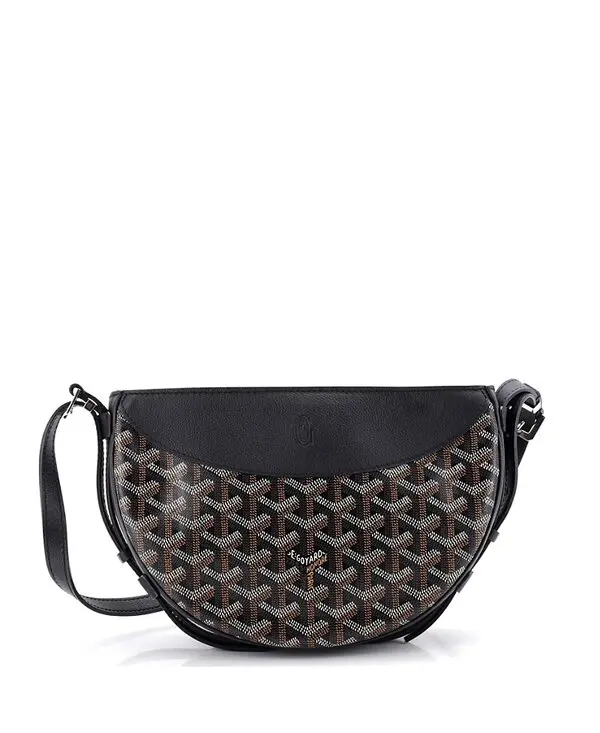Goyard Hirondelle Shoulder Bag Coated Canvas And Leather - Black
