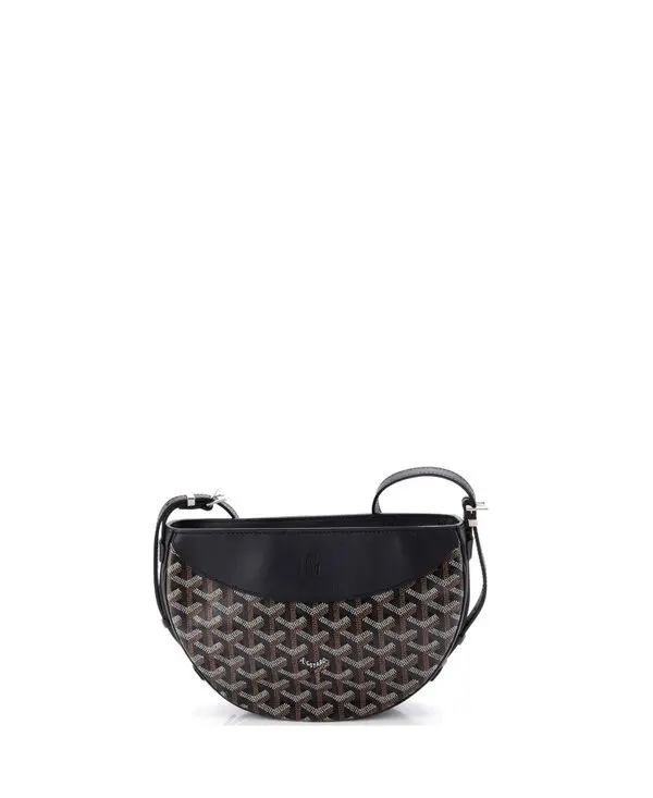 Goyard Hirondelle Shoulder Bag Coated Canvas And Leather - Black