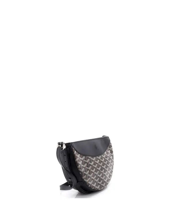 Goyard Hirondelle Shoulder Bag Coated Canvas And Leather - Black